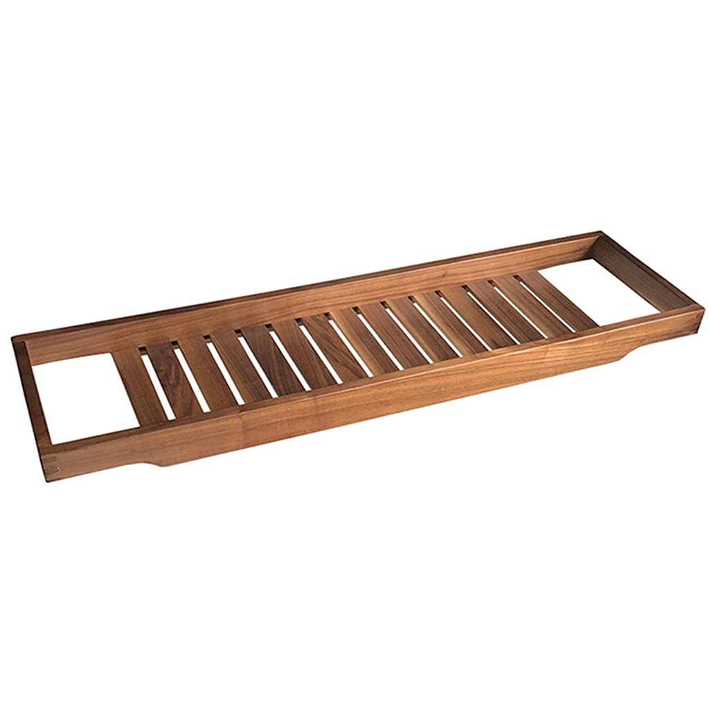 Bathtub Trays Caddy, Wooden Bath Tray, Long Slatted Bathtub Holder, Versatile Shelf, Bath Accessories, Spa Gift for Women (Color : Black Walnut, Size : 80 * 14.5cm)