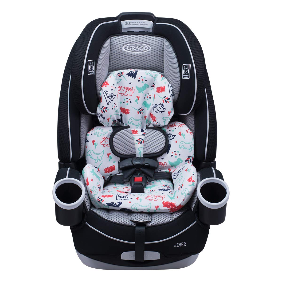 JYOKO Kids Cover Liner Made Cottton for car seat Compatible with Reducer Graco 4Ever (Dino Party)