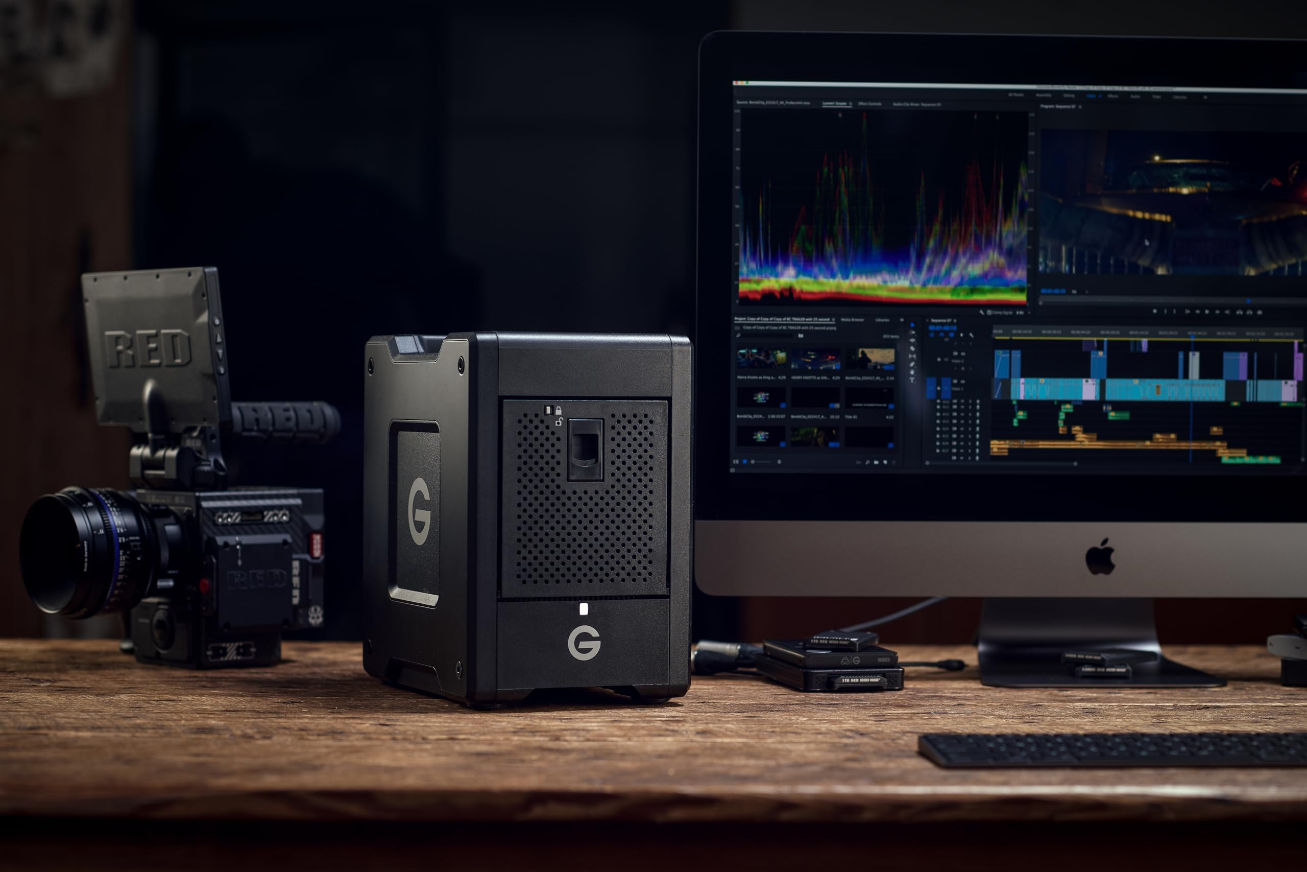 SanDisk Professional 48TB G-RAID Shuttle 4 - Enterprise-Class 4-Bay External Hard Drive, Thunderbolt 3 and USB-C, Transportable, Hardware RAID - SDPH34H-048T-NBAAB