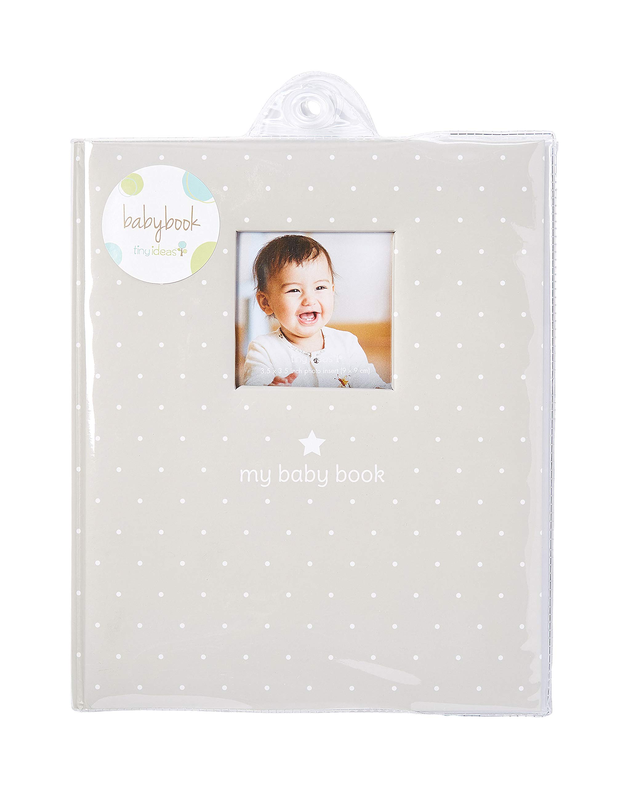Tiny Ideas Polka Dot Baby Memory Book, Grey