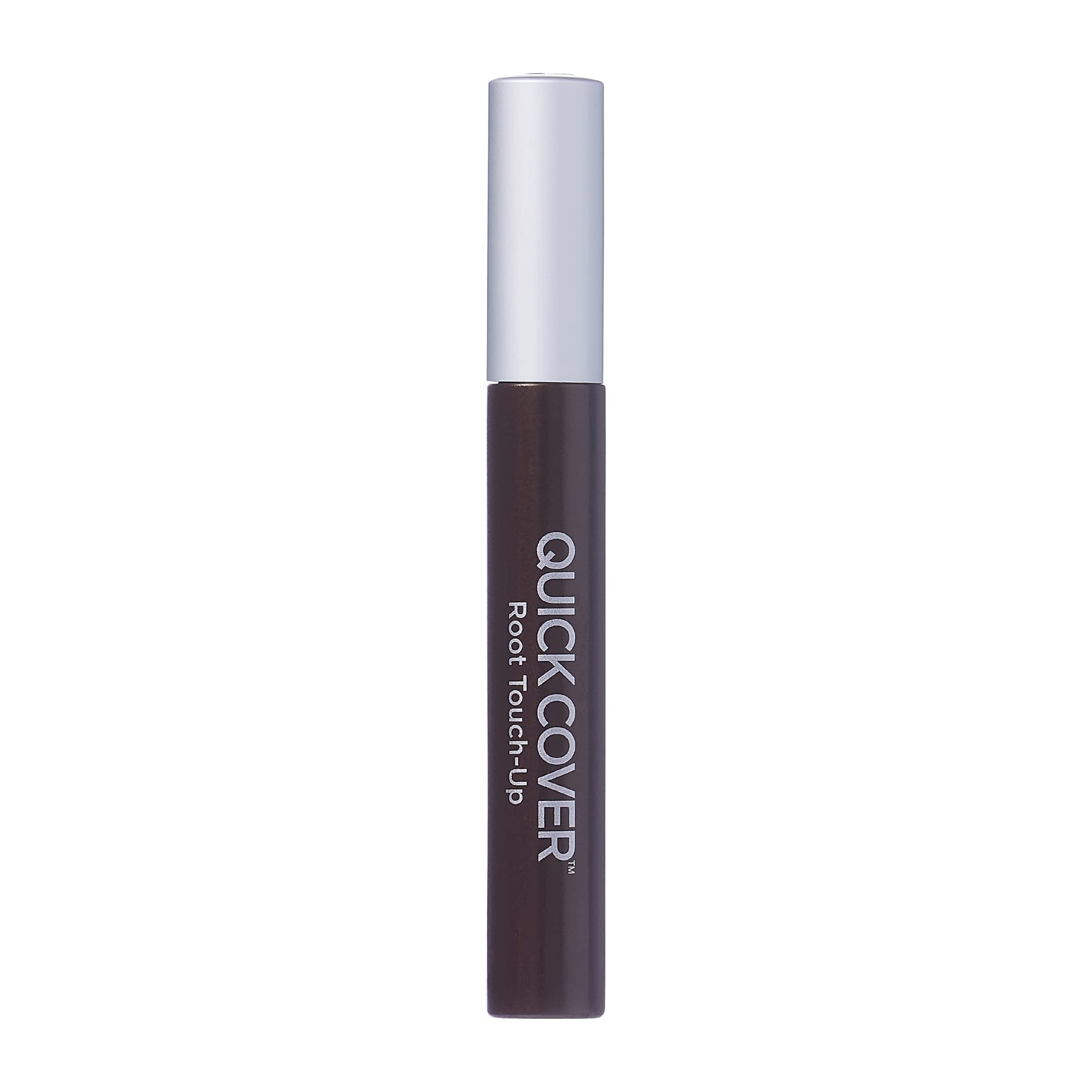 RED by Kiss Quick Cover Root Touch Up Rescue, Mascara Natural Water-Resistant Temporary Gray Concealer Cover Up Brush for Hair Mustache & Beard (Dark Brown) (2Pcs)