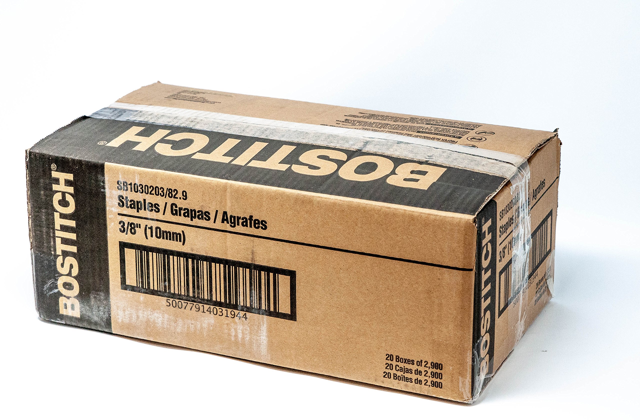 FULL CASE - 20 boxes of BOSTITCH SB1030203/82.9M 3/8" Light Wire Plier Type Staple, Galv.