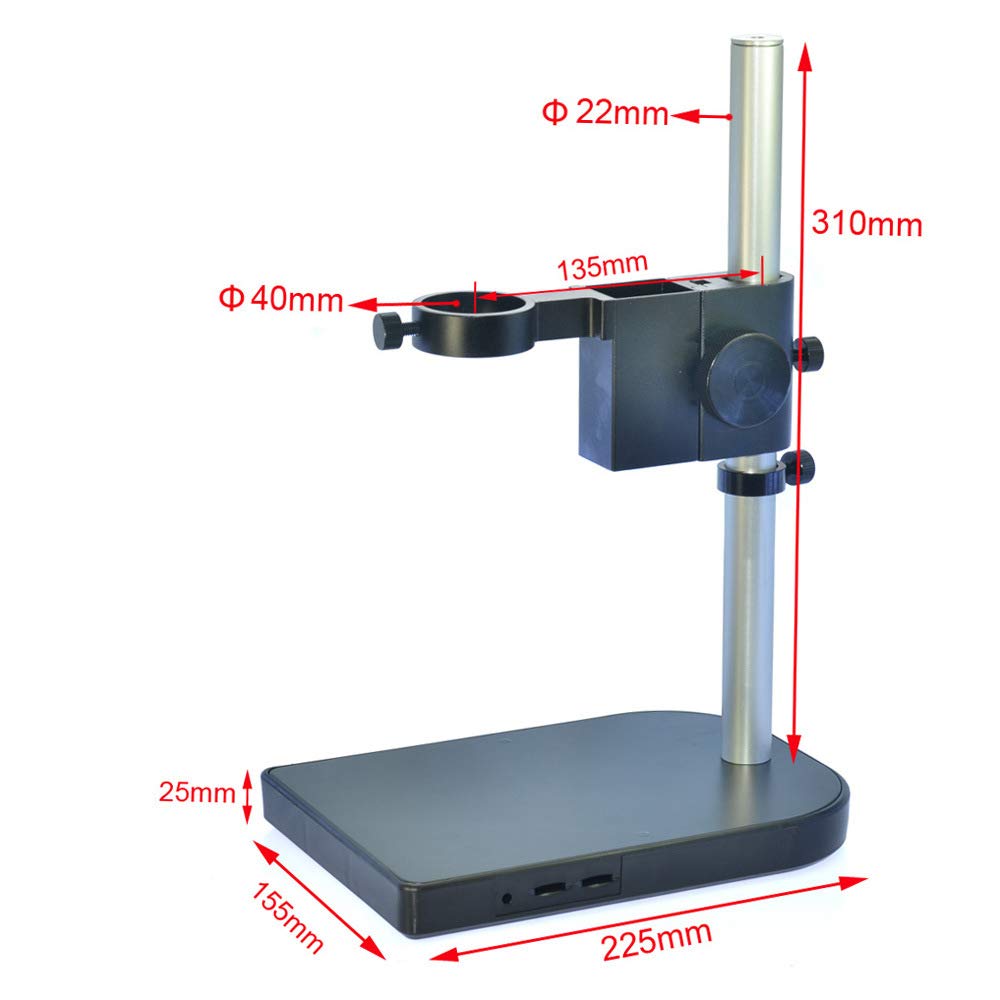 HAYEAR 16MP 1080P HDMI Digital Microscope Camera Set 8X-100X Magnification Zoom Lens 40LED Adjust Illumination Stereo Bracket Platform