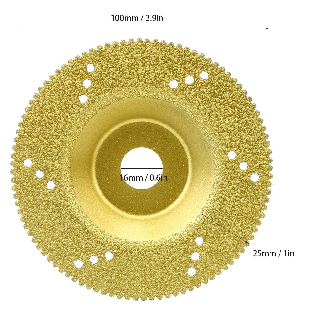 3.9" Diamond Grinding Disc, All Purpose Segmented Rim Diamond Blade for Cutting Rebar, Cast Iron, Concrete, Pavers, Tile, Granite, Laminate