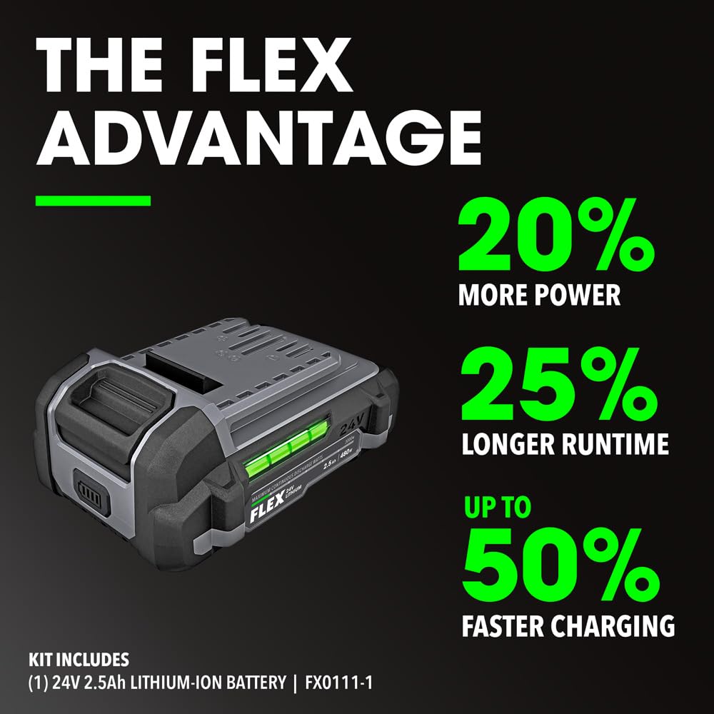FLEX 24V Brushless Cordless 18 Gauge 5/8-inch to 2-1/8-inch Brad Nailer Kit with 2.5Ah Lithium Battery and 160W Fast Charger - FX4331-1A