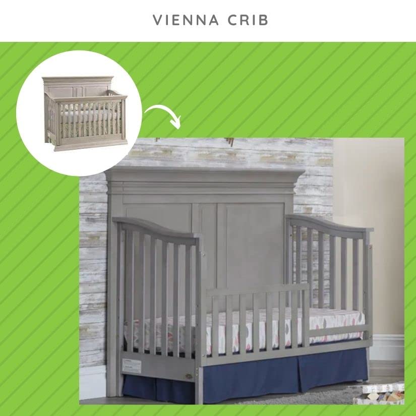 CC KITS Toddler Bed Safety Guard Rail for Baby Cache Cribs (Ash Grey)
