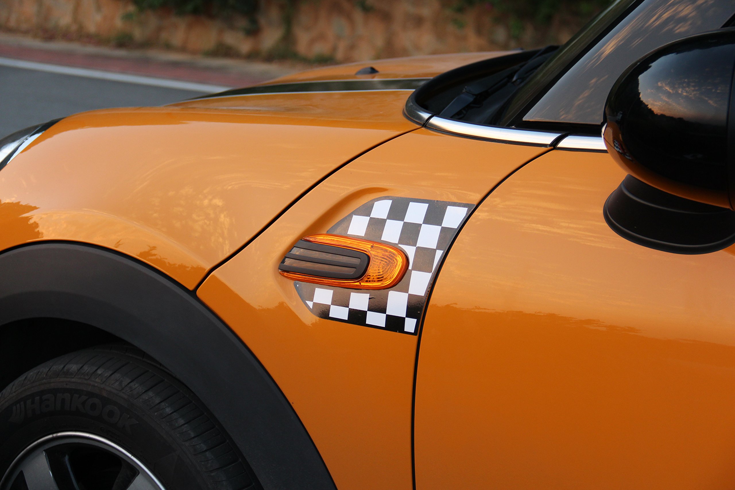 3D Side Scuttle Lamp Light Pattern Fender Panel Frame Cover Sticker Trim for Mini Cooper F55 Hardtop F56 Hatchback (4)