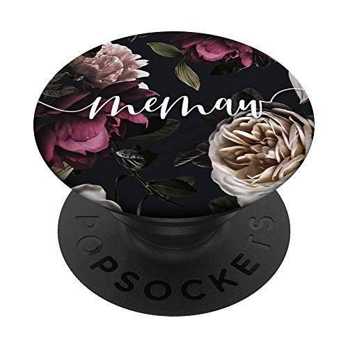Memaw - Cute Floral Mother's Day Gifts for Grandma PopSockets PopGrip: Swappable Grip for Phones & Tablets