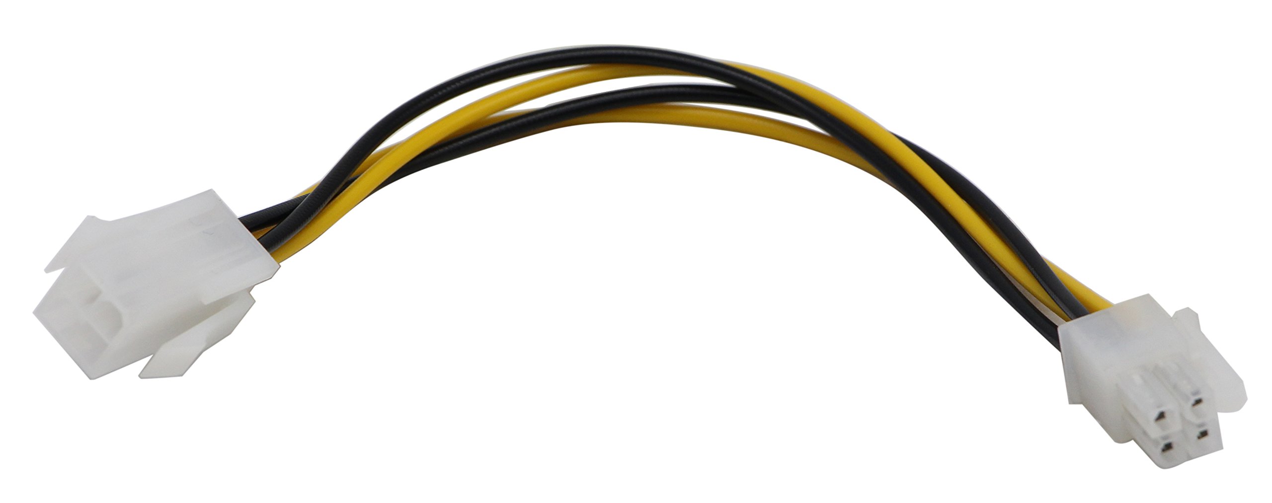 zdyCGTime(2-Pack) 4-Pin Molex M/F SATA Cable ATX 12V Power Supply 4-Pin CPU Male to Female CPU Motherboard Power SATA Extension Cable(20CM/8 Inch)