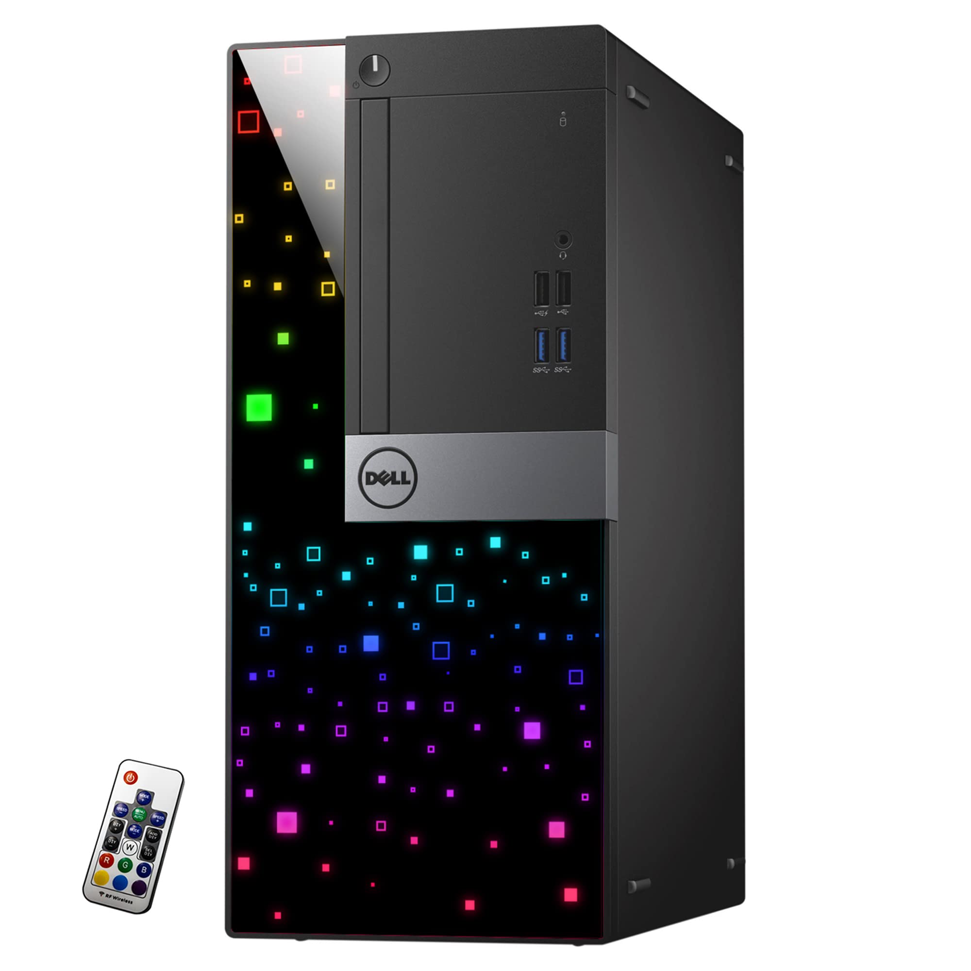 Dell Custom Built Tower Computer Desktop Intel Core i7-6700 Processor 3.40 GHz 16GB RAM 512GB SSD GeForce GT 1030 2GB Windows 10 Pro Wi-Fi Gaming PC Keyboard & Mouse HDMI (Renewed)