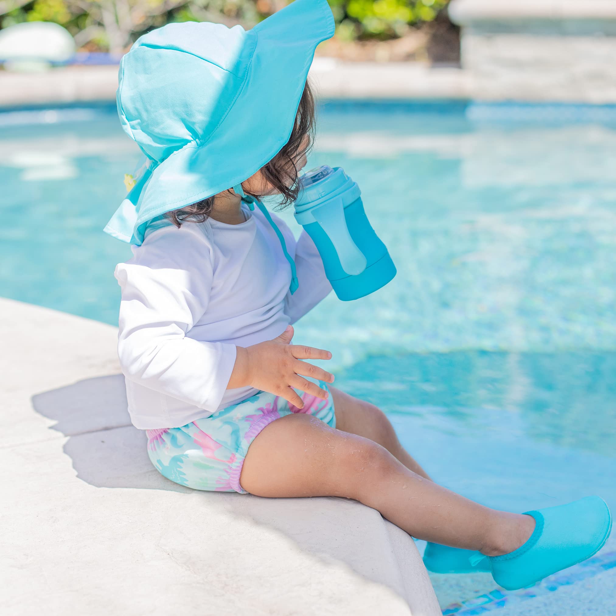 i Play Girls Reusable Absorbent Baby Swim Diapers Aqua Dinosaurs 24 Months
