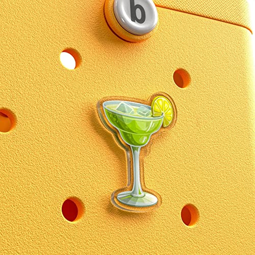 BOGGbeans Beach Charms for Bogg Bag, Simply Southern Totes, and Similar Styles. Acrylic 3" Beach Charm Accessories for Beach Totes (Beach Drink)