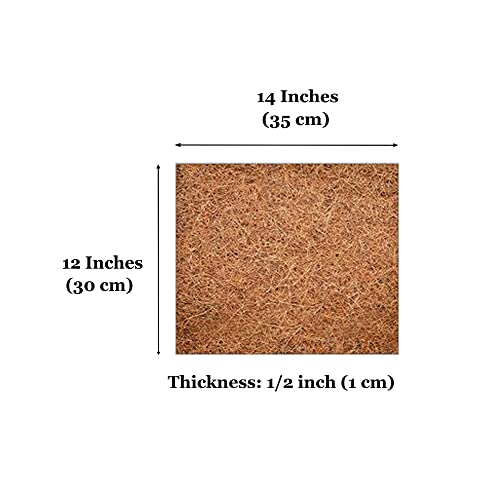 Meric Reptile Bed, Coco Fiber Mats for Pets, Terrarium Liner for Snakes, Chameleons, Geckos, Turtle, Climbing Carpet, 2-Pack