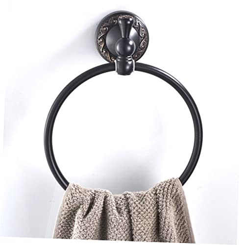 Black Towel Holder Black Towel Ring Towel Rack Black Vintage Black Bronze Brushed Towel Ring Round Black Towel Rack