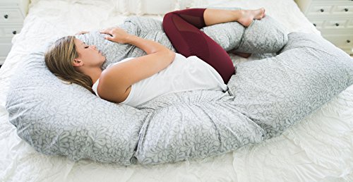 Leachco Back 'N Belly Bunchie Pregnancy/Maternity Body Pillow, Splash Gray , 1 Count (Pack of 1)
