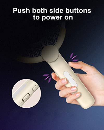 AICase 2 in 1 Foldable Portable Bug Zapper Racket,Rechargeable Fly Swatter with Trap Light,Compact Electric Zapper Indoor and Outdoor Use for Bedroom/Kitchen/Backyard/Porch…
