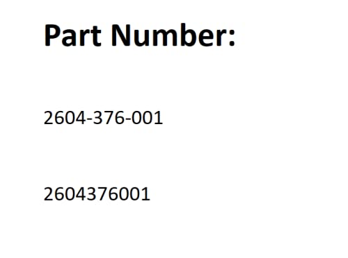 2604736001, Planer Drive Belt Compatible with PHO1, PHO100, PHO15-82, PHO16-82, PHO20-82, 2PCS