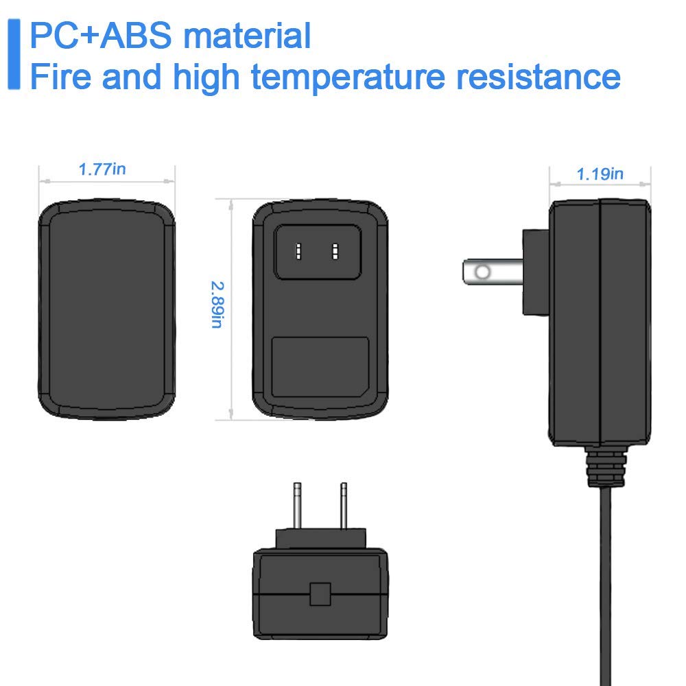 Twinsun 24V 1A DC Power Supply Adapter, AC 100V-240V to DC 24 Volt 1000mA 800mA 500mA 200mA Charger, 5.5mm x 2.1mm Plug for Nail Lamp, Security Camera, Air Cleaner, Massage Gun, Mini Printer.