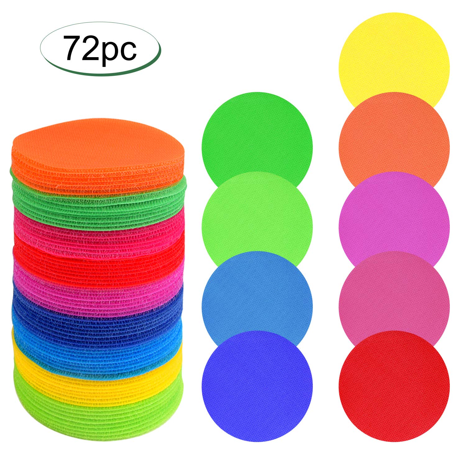 TUPARKA 72 Pack Spot Markers Floor Spots 4 Inch spot Markers for Classroom Preschool and Kindergarten