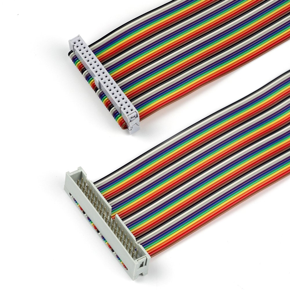 UCTRONICS Male to Female GPIO Ribbon Cable 40pin 8inch Breadboard Jumper Wires for Connection Raspberry Pi 5 3 2 Model B B+ w/ 3.5/5 inch TFT Touch Screen LCD Display