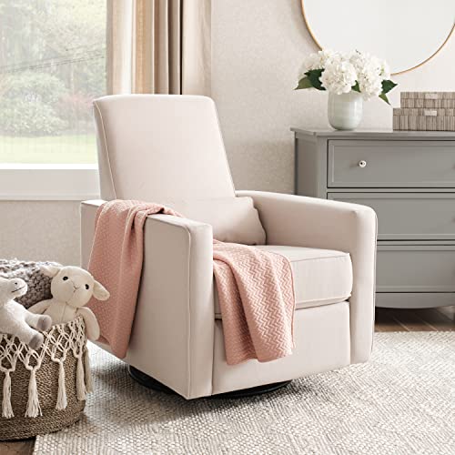 DaVinci Piper Upholstered Recliner and Swivel Glider in Cream, Greenguard Gold & CertiPUR-US Certified