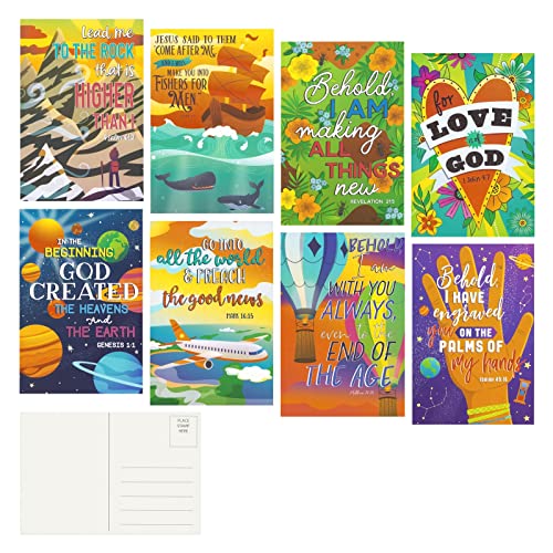Faithful Finds Motivational and Inspirational Religious Postcards (4 x 6 In, 40 Count)