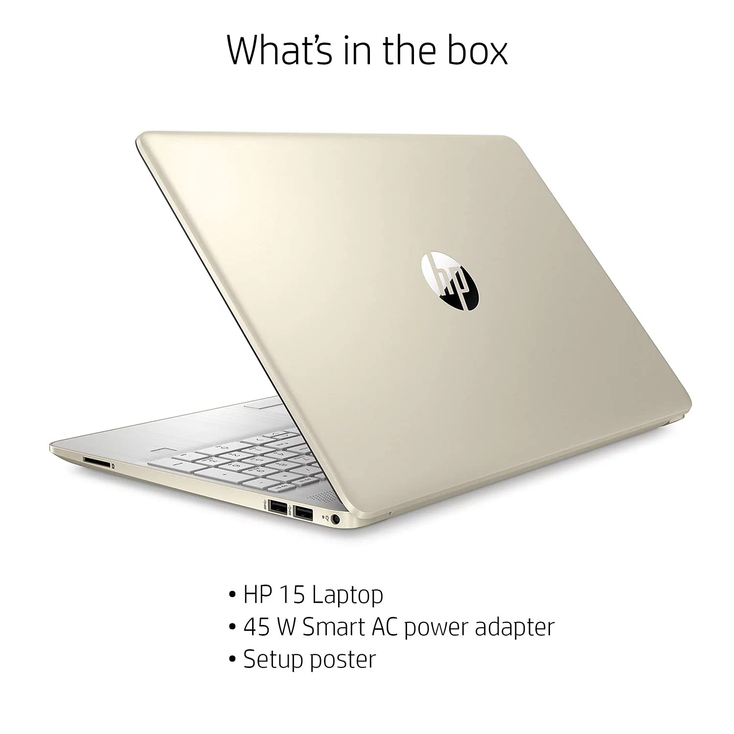 2022 HP 15.6" FHD Laptop PC Intel 11th 4-Core i5-1135G7 8GB DDR4 RAM 256GB NVMe SSD Intel Iris Xe Graphics Webcam HDMI WiFi AC RJ45 BT USB-C Backlit Keyboard Gold Windows 10 Pro w/RE Accessories