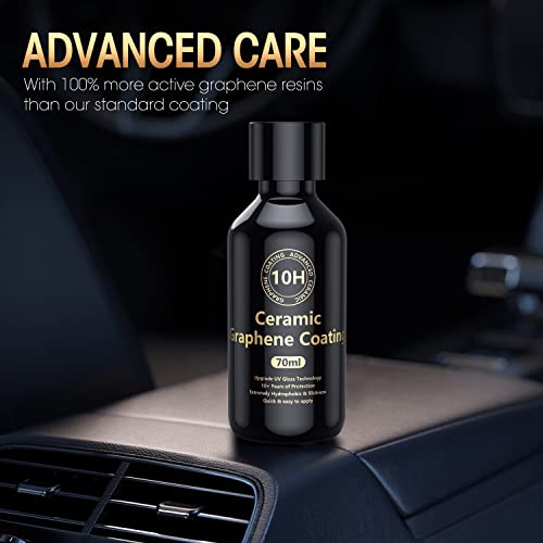 ๐๐๐ฏ๐๐ง๐๐๐ ๐๐ฟ๐ฎ๐ฝ๐ต๐ฒ๐ป๐ฒ Ceramic Coating for Cars (70ml) - 10H Graphene Coating for Car Detailing - 10+ Years of Long Lasting Protection - Ultra High Gloss & Shine, Extremely Hydrophobic