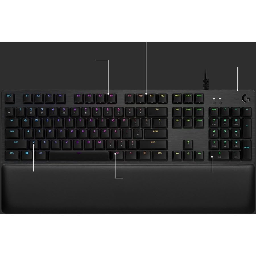 Logitech G513 Carbon LIGHTSYNC RGB Mechanical Gaming Keyboard with GX Brown switches (Tactile)