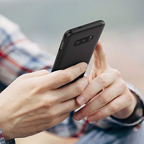 EasyAcc Phone Case for Samsung Galaxy S10e [Support Wireless Charging], Matte Black Slim TPU 5.8 Inch Cases Finish Profile Soft Thin Back Protective Cover Compatible with Samsung Galaxy S10e 5.8