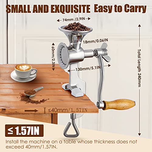 CGOLDENWALL 700g Electric Grain Grinder with Hand Crank Grinder