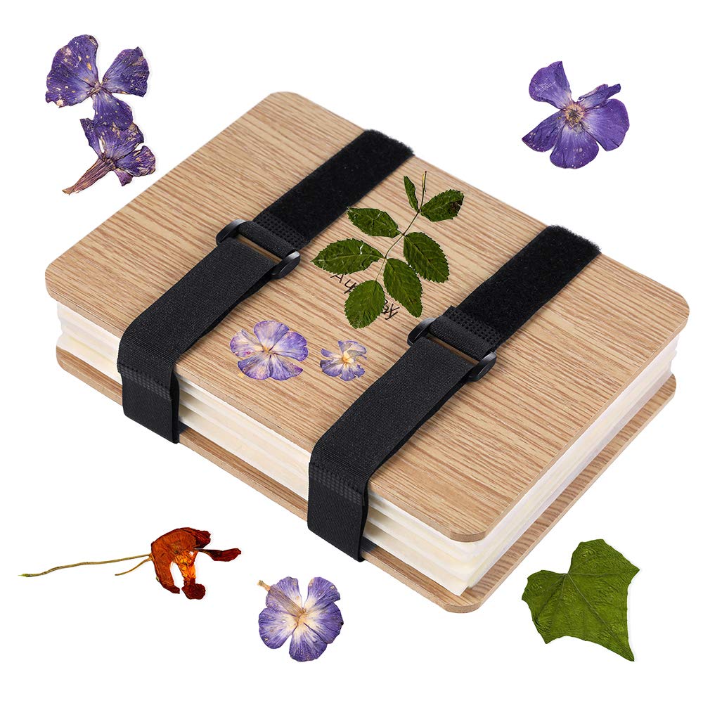 Auihiay Flower Press Kit, 5 Layers 6 x 8 inch Leaf Press Set for DIY Dried Pressed Flowers Leaves DIY Resin Jewelry Pendant Crafts (Brown)