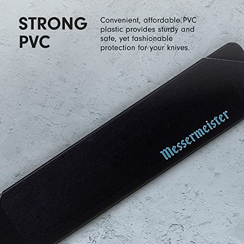 Messermeister Edge-Guard Set of 7, Black - Fashionable & Functional Knife Protector for Slicer, Chef’s, Santoku, Utility, Steak & Parer Knives - 2 Blade Entry Notches - Includes 7 Knife Edge Guards
