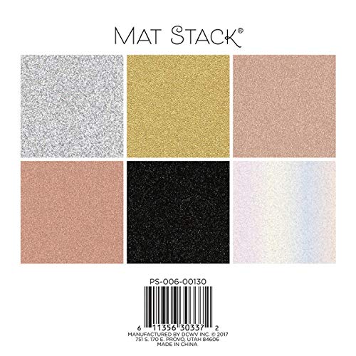 DCWV Card Stock 6" X6 Glitzy Cardstock Stack: Metallics, 6"x6"