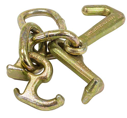 Mytee Products (2 Pack) RTJ Cluster Hook Heavy Duty Wrecker Hauler Tow Towing Truck Chain Pair R T J