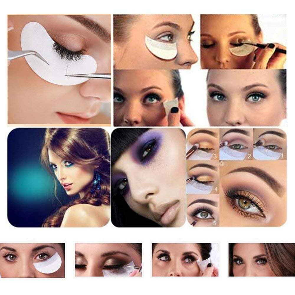 MELADY Disposable Eye Shadow Shields Applicator Patch Pad Sticker Tapes False Eyelash Eyelash Tinting & Lash Extension Makeup Tool Pack of 100pcs