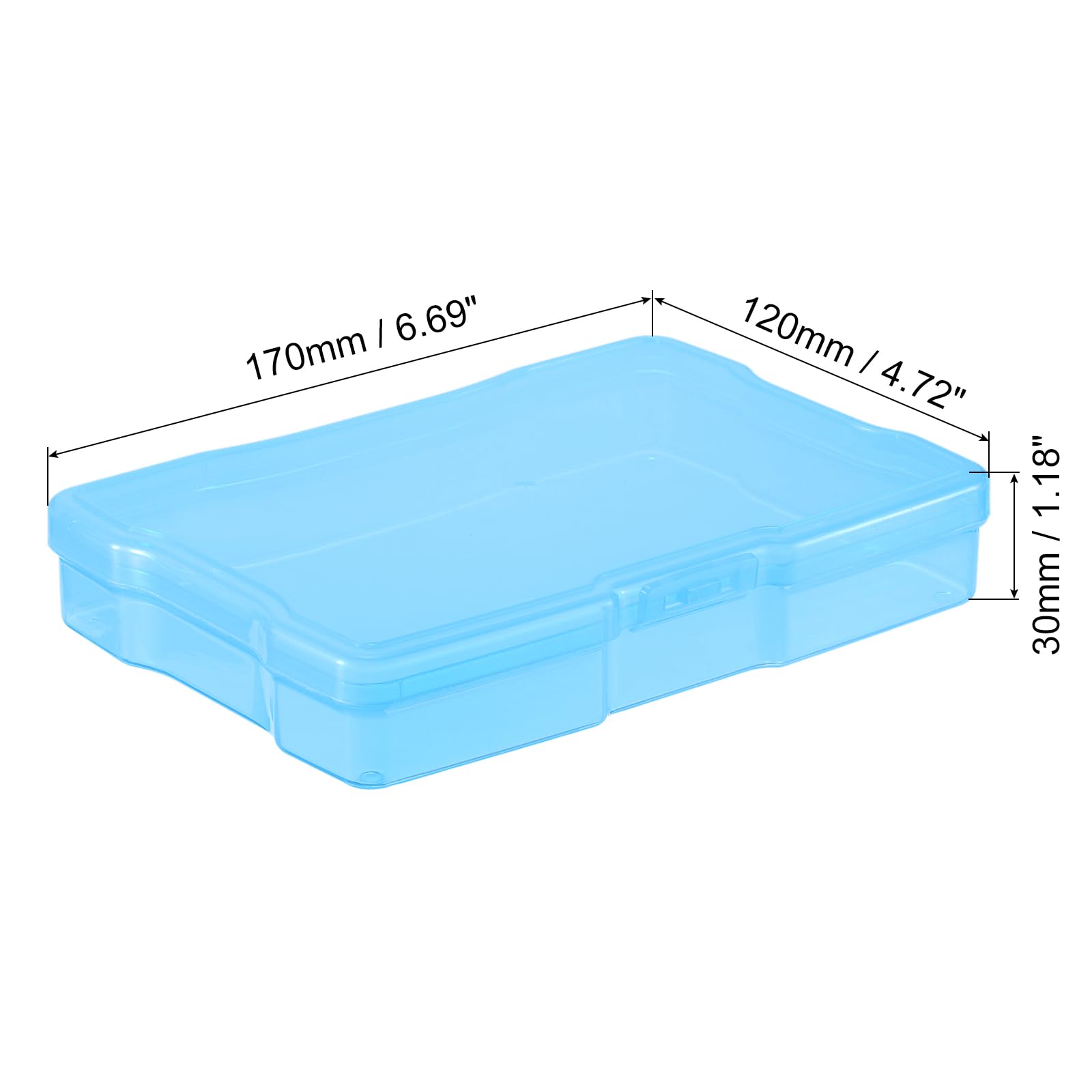 PATIKIL 4x6 Photo Storage Box, 4 Pack Photo Boxes Storage Photo Organizer Cases Storage Container Picture Boxes Plastic for 4x6 Pictures Sticker Scrapbook Craft Keeper, Red