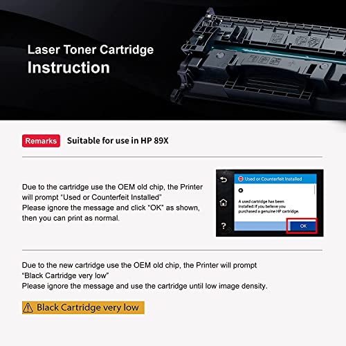 LEMERO (with CHIP Remanufactured Toner Cartridge Replacement for HP 89X CF289X 89A CF289A for Laserjet Enterprise MFP M528f, M528dn, M507dn, M507n, M507x (Black, 1-Pack)