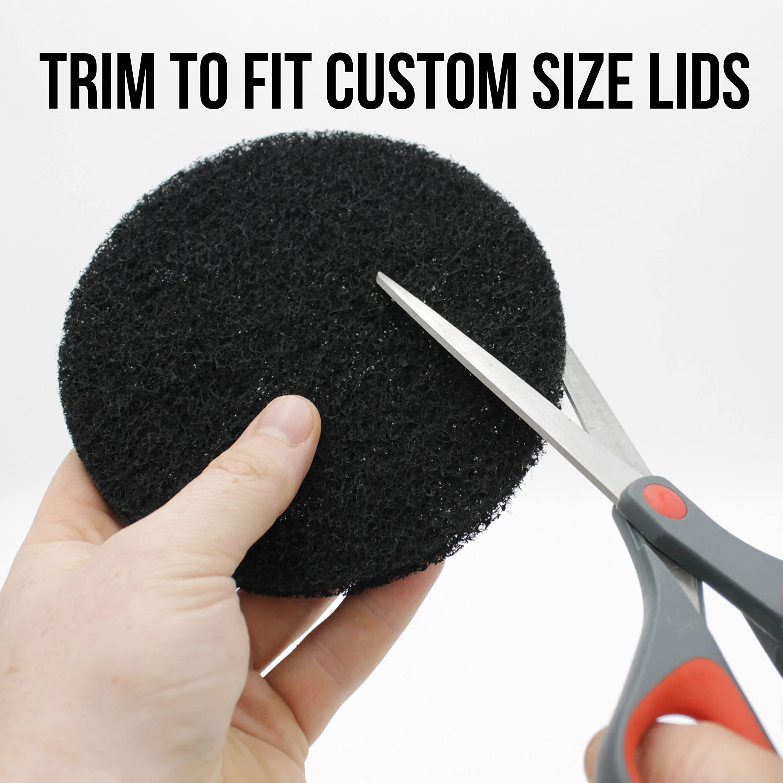 BioStrike Compost Crock - Activated Carbon Filters for Compost Bucket, Control Kitchen Odors, 5.5-inch Round, Made in USA (4 Count)