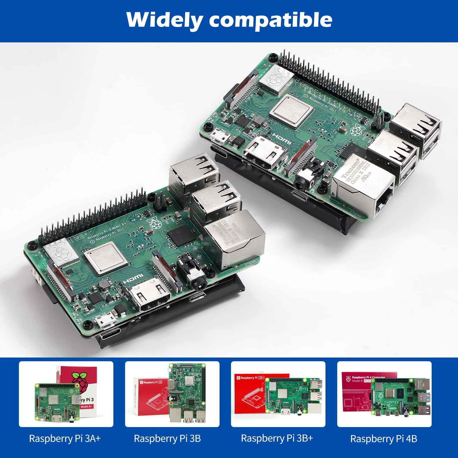 PiSugar S Plus Portable 5000 mAh UPS Lithium Battery Power Module Platform for Every Raspberry Pi 3B/3B+/4B Model Accessories handhold(Not Include Raspberry Pi)
