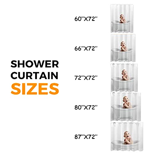 BLINGPAINTING Custom Photo Shower Curtains Custom Image Shower Curtain Custom Shower Curtain Personalized Shower Curtain (60x72inch)