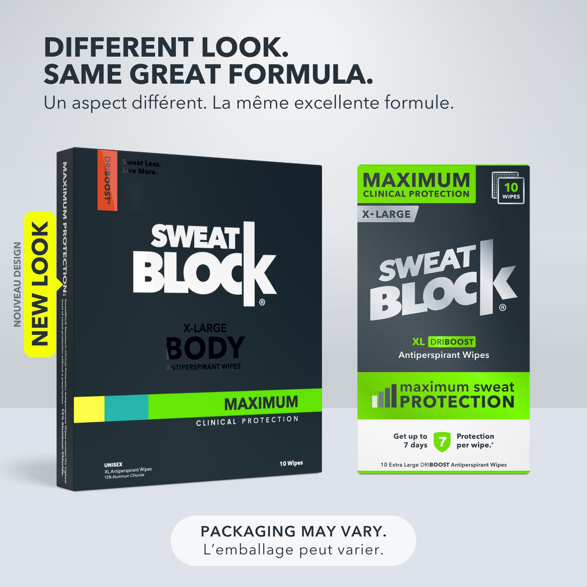 SweatBlock Antiperspirant Body Wipes | Clinical Strength | All-Day Sweat Protection for Body, Hands, Feet & Underarms | Hyperhidrosis Treatment for Men & Women | XL, Unscented, 10-Pack