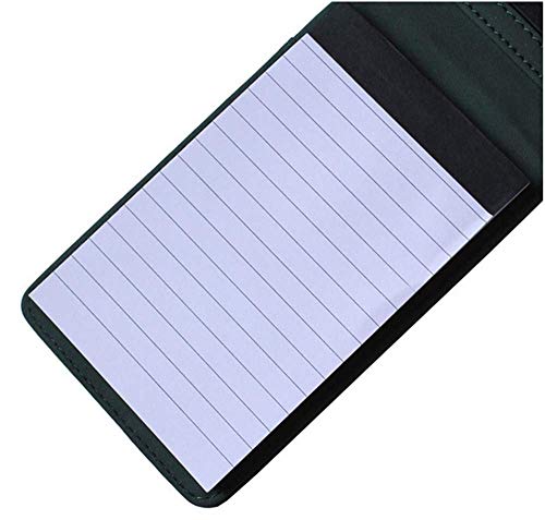 Leoyoubei Mini Pocket Notepad Holder Included with 50 Lined Sheets,Refillable,with Notebook Refills,Memo Book Refills 5 Pack 3x5 Inch Sized Writing Pad with 30 Lined Paper Per Note Pad (Blue)