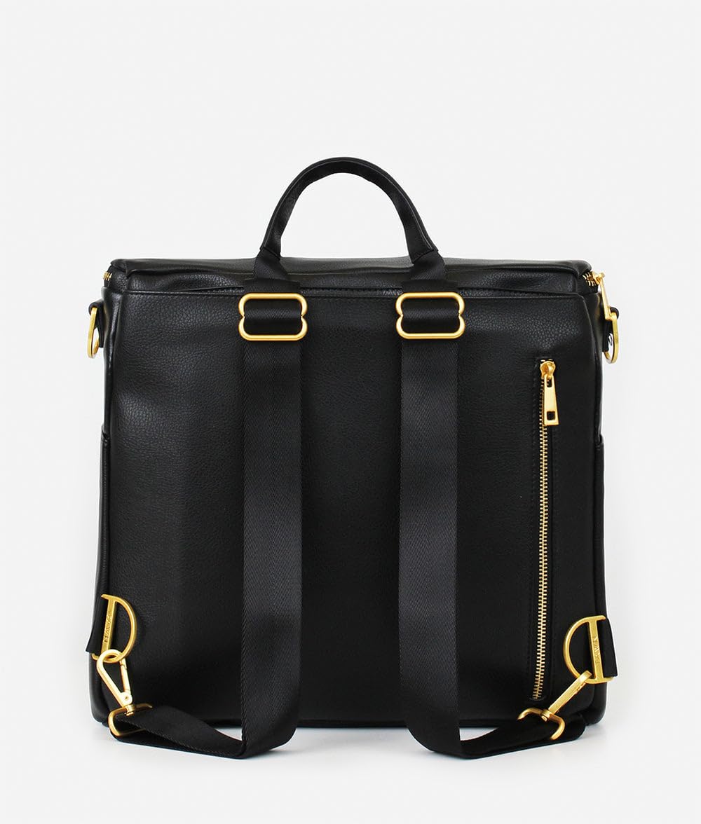 FAWN DESIGN The Original Diaper Bag, Faux Leather Diaper Bag Backpack, Adjustable Detachable Straps, 12 Pockets, Large Capacity Baby Bag for Mom, 13 x 13.5 x 7 inches (Bag Only)