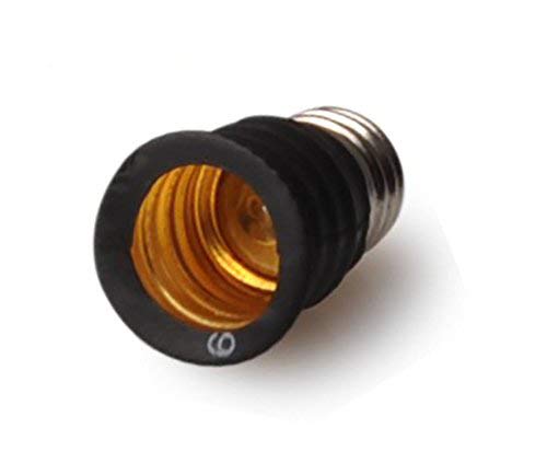 E-Simpo 6pcs E11 Mini Candelabra Halogen lamp Base to E12 Chandelier LED Light Socket Bulb Holder Adapter Adaptor Converter (6pcs E11 to E12 Adapter)