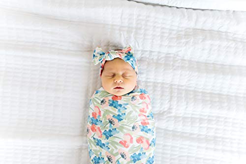 Large Premium Knit Baby Swaddle Receiving Blanket "Wren" by Copper Pearl