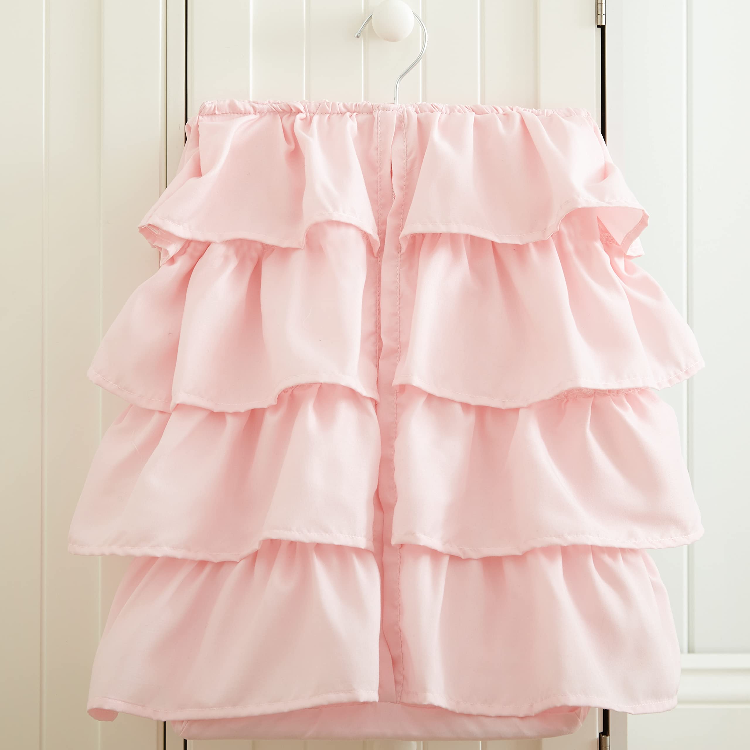 Levtex Baby - Willow Crib Bed Set - Baby Nursery Set - Pink - Soft Rosette Pintuck - 5 Piece Set Includes Quilt, Fitted Sheet, Diaper Stacker, Wall Decal & Crib Skirt/Dust Ruffle