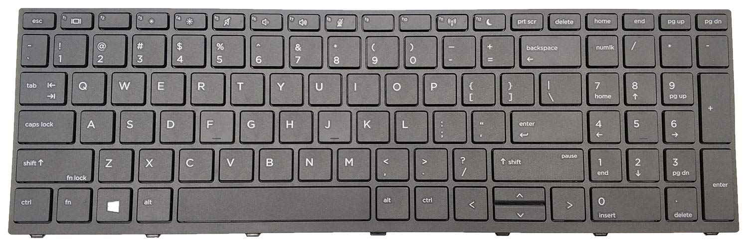 Sierra Blackmon US Layout Notebook Keyboard for HP ProBook 450 G5/455 G5/470 G5 Series, Black, No Backlight, 9z.nefsq.001 nsk-xk0sq 450 G5
