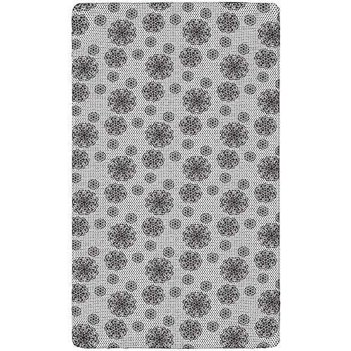 Dandelion Themed Fitted Crib Sheet,Standard Crib Mattress Fitted Sheet Soft Toddler Mattress Sheet Fitted - Baby Crib Sheets for Girl or Boy,28β x52β,Charcoal Grey White
