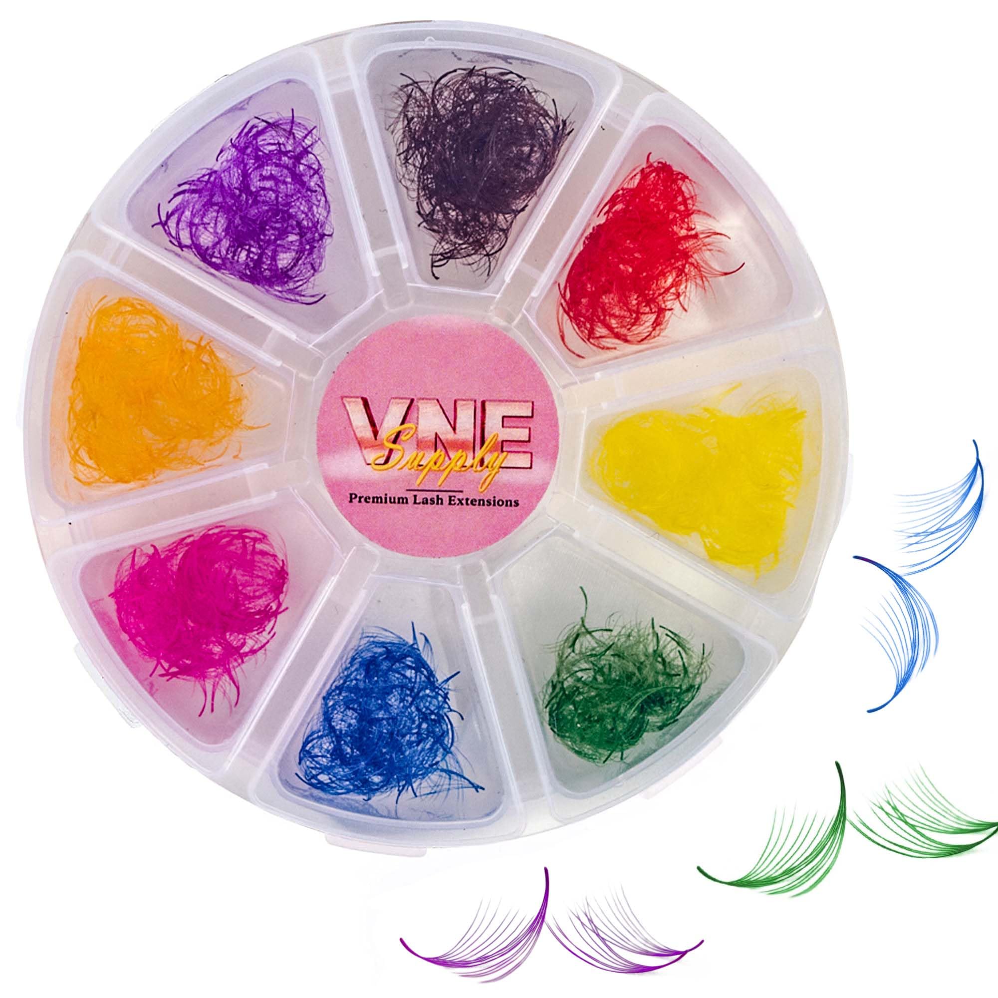 500 pcs Mixed colorful lash extensions | premade volume lash extensions | premade mega volume fans | colored lash extension | russian volume eyelash extensions. 6D and 8D